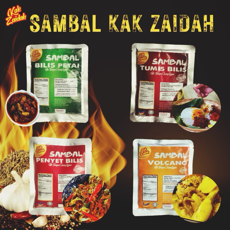 Sambal Kak Zaidah Ibrahim Food Sambal Tumis Bilis Petai Ikan Masin ...