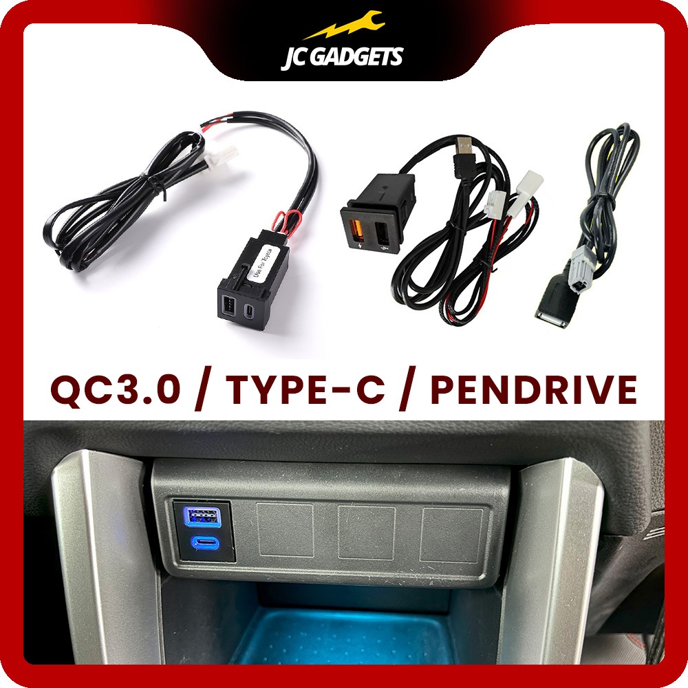 Toyota Corolla Cross RAV4 Car Dual USB Ports QC3.0 and Type-C Port 12V ...