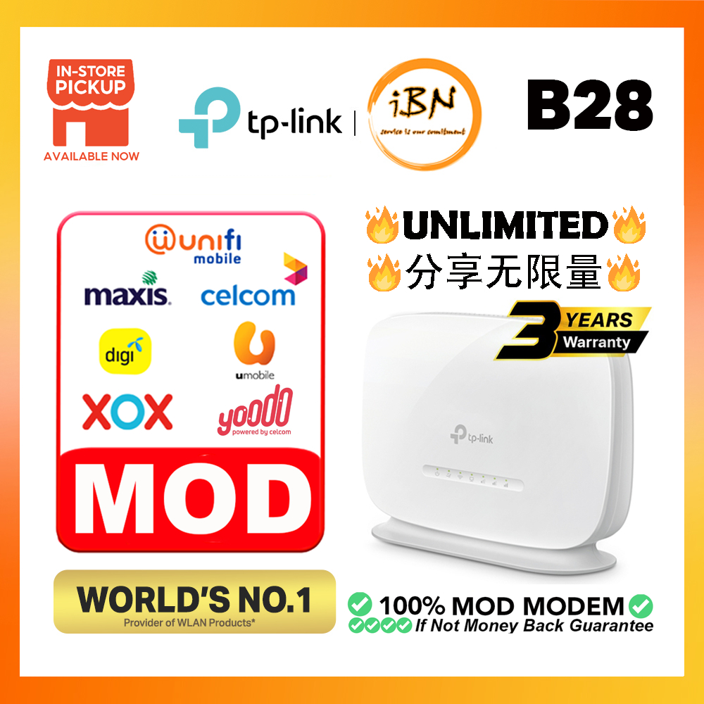 TP-Link MR105🔥UNLIMITED🔥300 Mbps Wireless N 4G LTE Router TL-MR105 BAND 28 B28 MOD MODEM(LAN/WAN ...