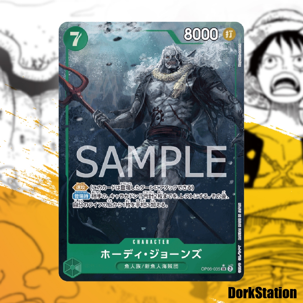 One Piece OP06-035 Hody Card op06 Alternate Art AA Parallel SR TCG | Shopee Malaysia