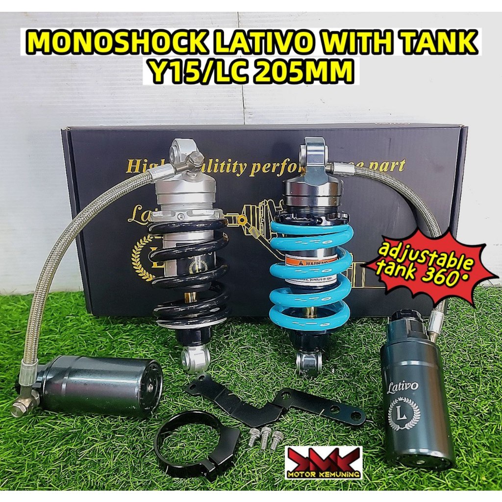 Y15/LC ADJUSTABLE MONOSHOCK WITH TANK 205MM LATIVO MONOSHOCK NO TANK ...