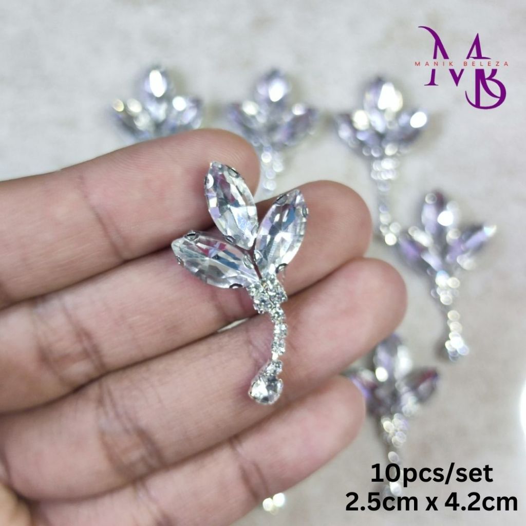 10pcs Manik Juntai Beleza Iron on Beads Manik Tampal Seterika Baju ...