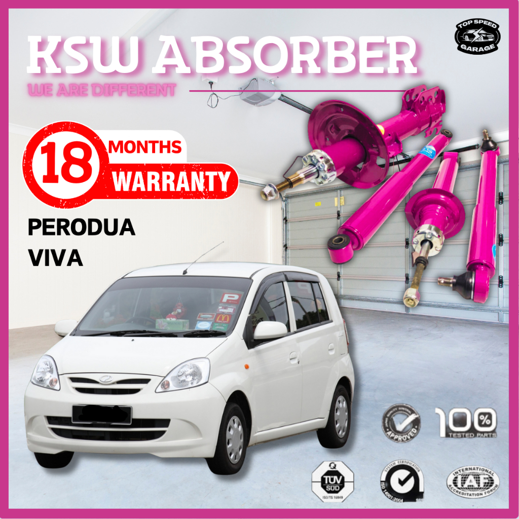 PERODUA VIVA 850/1.0L - KSW (GAS) Shock Absorber (18Months Warranty ...