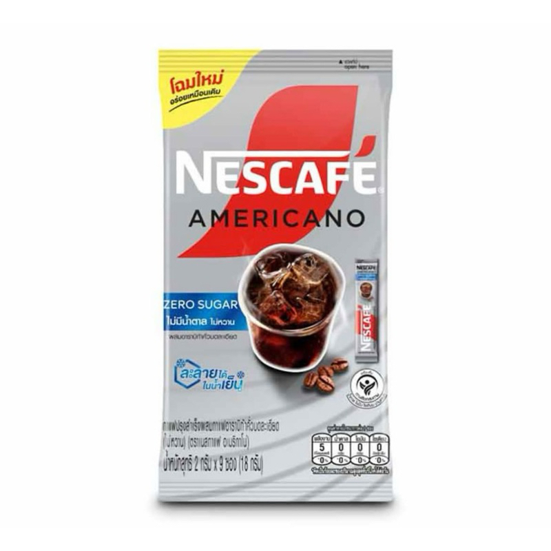 🇹🇭 Nescafe Americano iced 🧊 Original / Zero Sugar Soluble in cold water ...