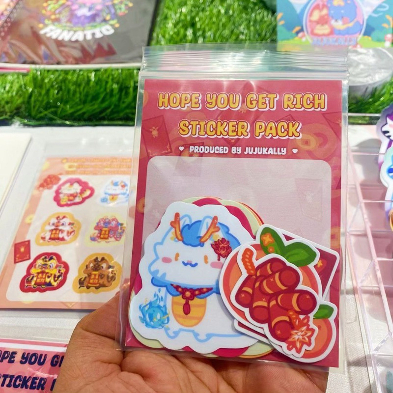 HOPE YOU GET RICH CNY Waterproof Sticker Pack | Shopee Malaysia