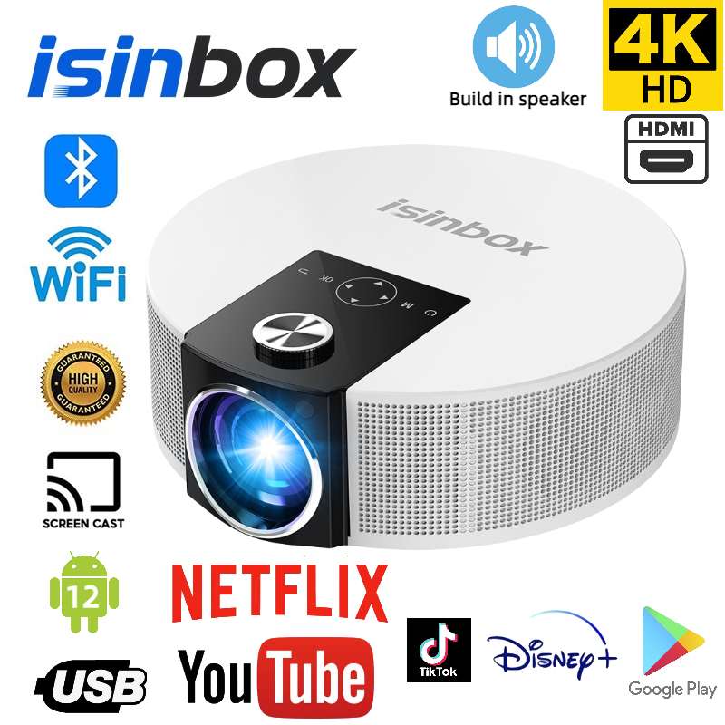 Smart Projector Q10 Android Projector 4K Ultra HD 5GHz WiFi Bluetooth ...