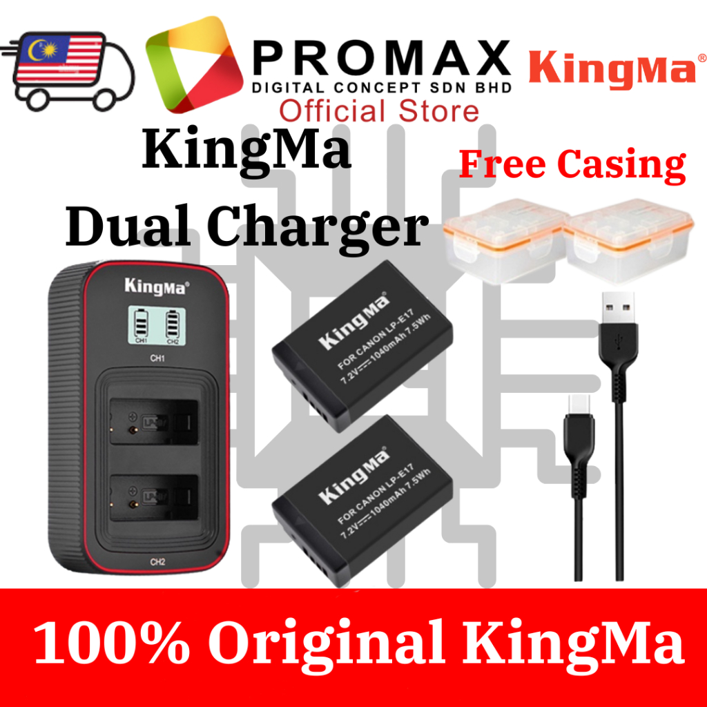 Cheapest KingMa LP-E17 Battery / LCD Dual Charger Kit 1040mAh Canon E17 ...