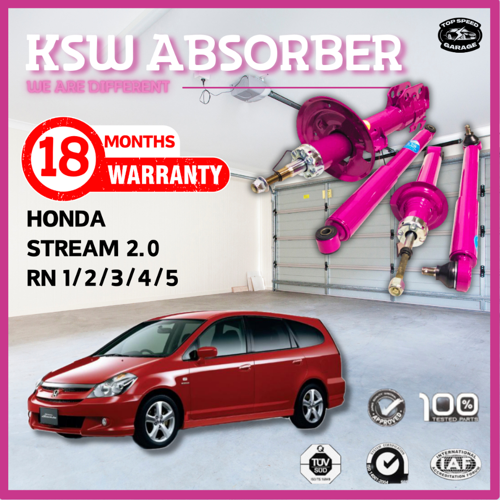 HONDA STREAM 2.0 S7A/RN1,2,3,4,5 (16MM) - KSW (GAS) Shock Absorber ...