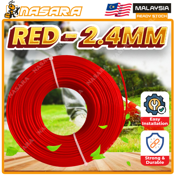 Nasara 5KG Grass Cutter Nylon Grass Trimmer Line String Trim Roll ...