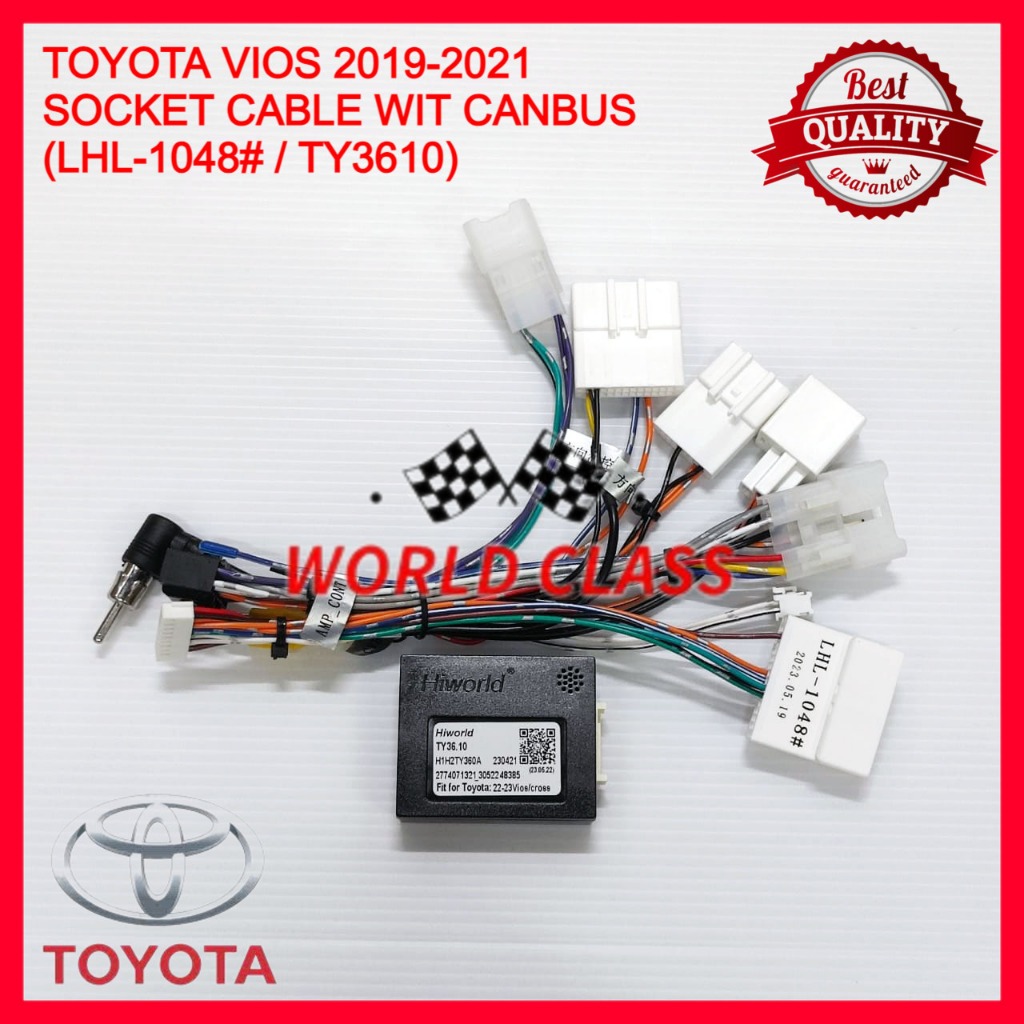 TOYOTA VIOS / YARIS 2019-2021 ANDROID SOCKET CABLE WITH CANBUS ( LHL ...