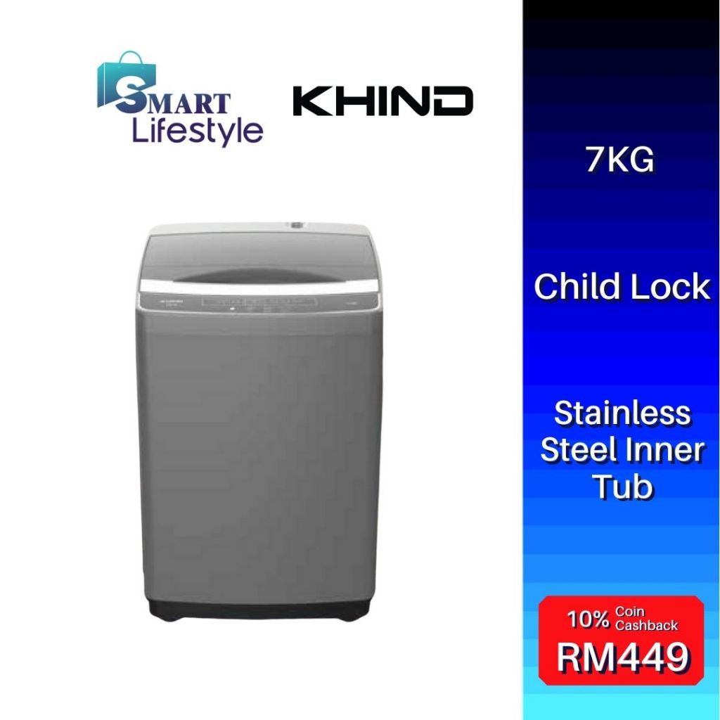 Khind 7KG Fully Auto Washing Machine Top Load WM70A | Shopee Malaysia