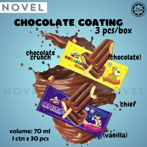 Novel Ice Cream Chocolate Coating Flavour Chocolate Crunch, Chocolate ...