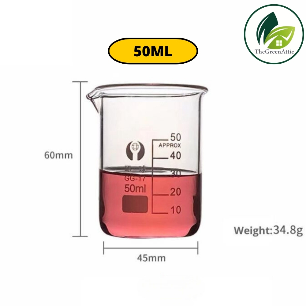 TheGreenAttic High Borosilicate Lab Glass Beaker Chemistry Container ...