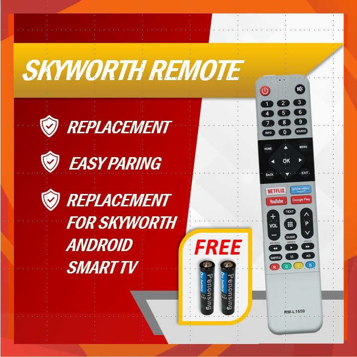 Skyworth Android Smart TV LED Remote Controller Alat Kawalan Jauh ...