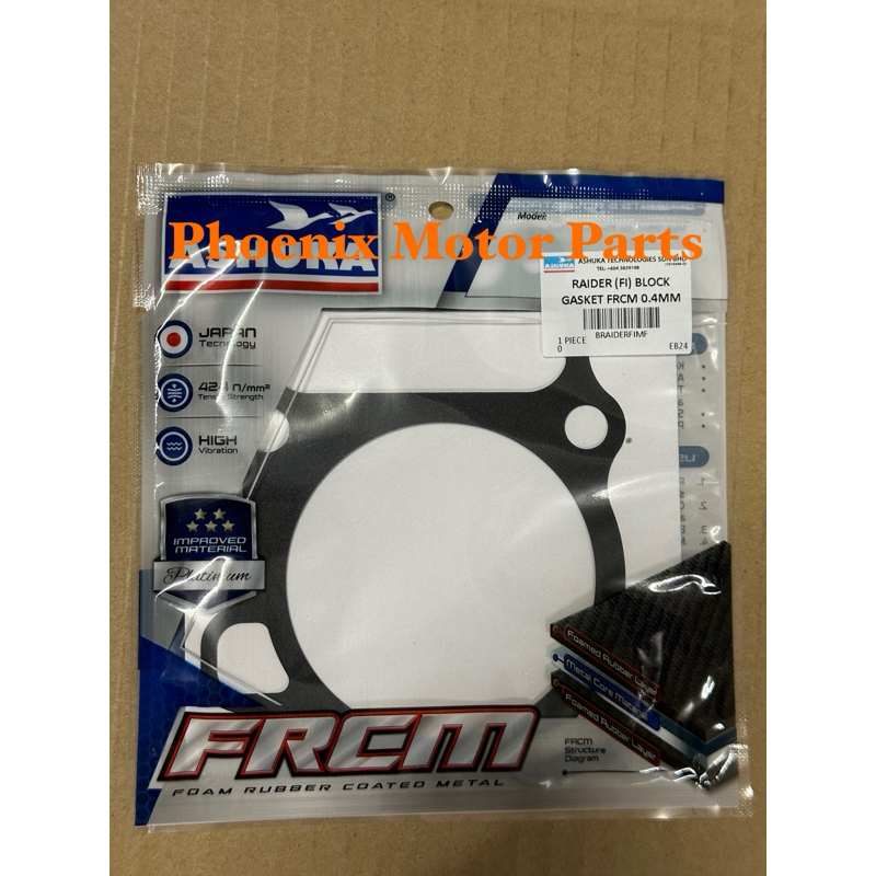 Suzuki Raider 150 Fi Raider FI FRCM Block Gasket 0.4MM Ashuka | Shopee ...