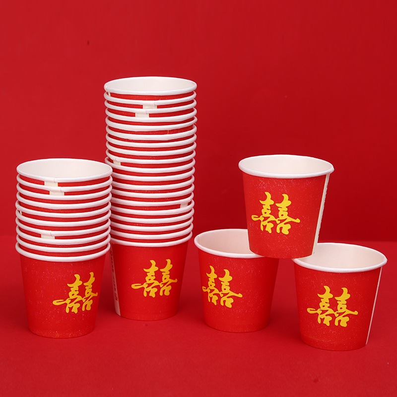 Wedding paper cups Wedding accessories mini tea cups 100pcs / 结婚纸杯 婚礼用品 ...