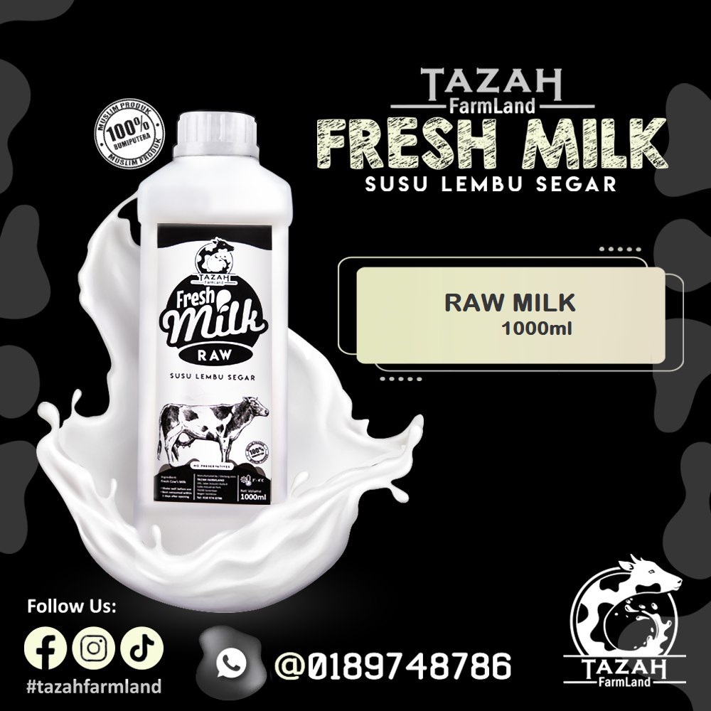 Fresh Cow Milk / SUSU LEMBU SEGAR (RAW MILK) / Susu Asli 1Liter ...