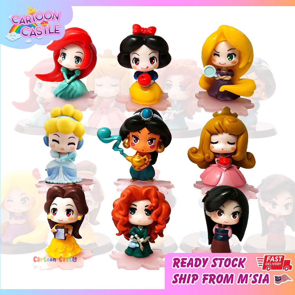 Princess Cute Cake Decoration Cake Topper Deco Action Figures Toys Kek ...