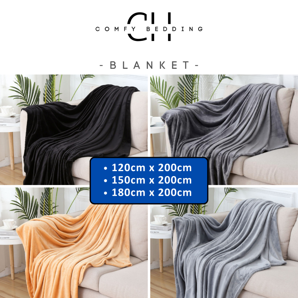 Selimut Gebu Baldu Flannel Sofa Throw Blanket Single Queen King Size ...
