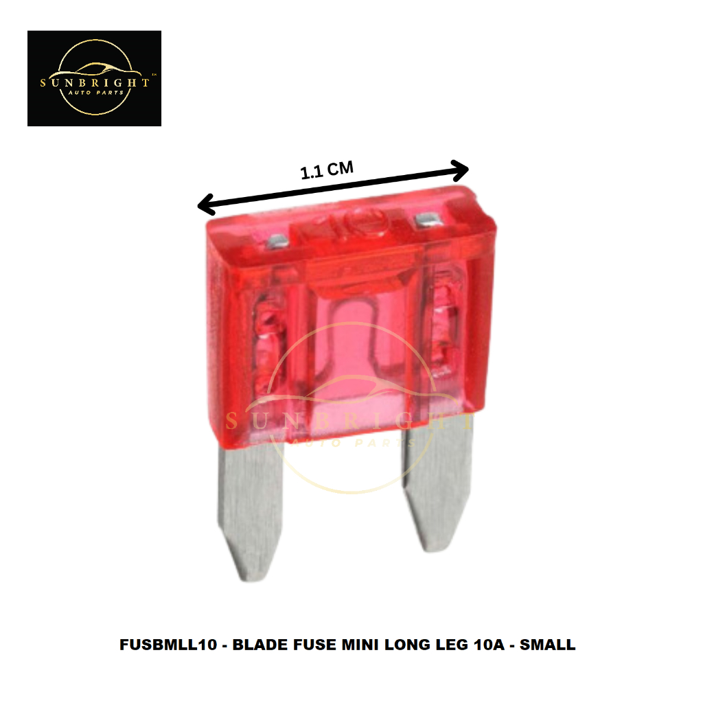 BLADE FUSE MINI LONG LEG 10A - SMALL ( ONE PACK / 100PCS ) | Shopee ...