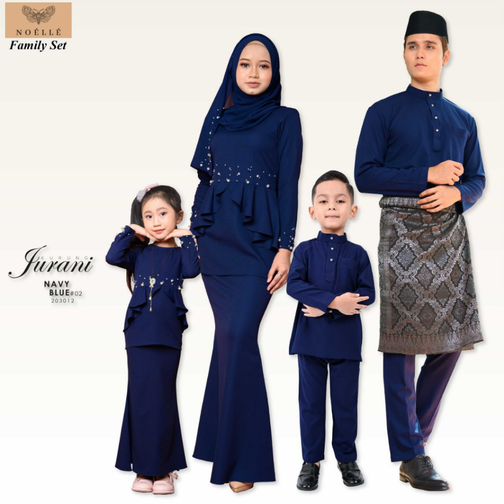 NOELLE Baju Raya Family Sedondon 2024 Baju Kurung Ibu Anak Baju Melayu ...