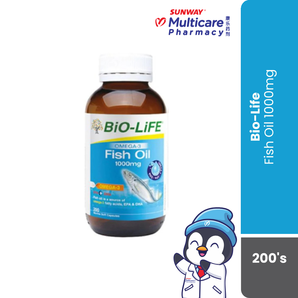 Bio-life Fish Oil 1000Mg 200'S (Clearance Sale) | Shopee Malaysia