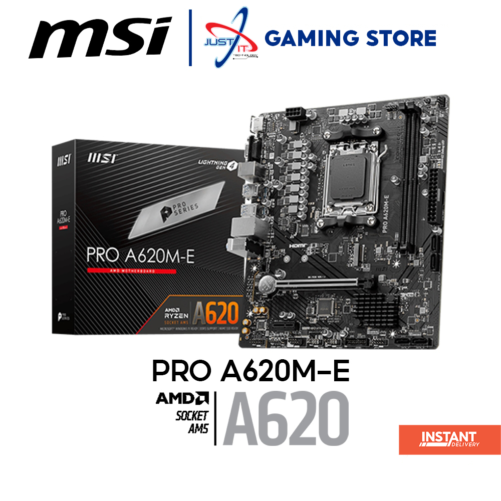 MSI PRO A620M-E DDR5 / D5 AM5 GAMING MOTHERBOARD | Shopee Malaysia