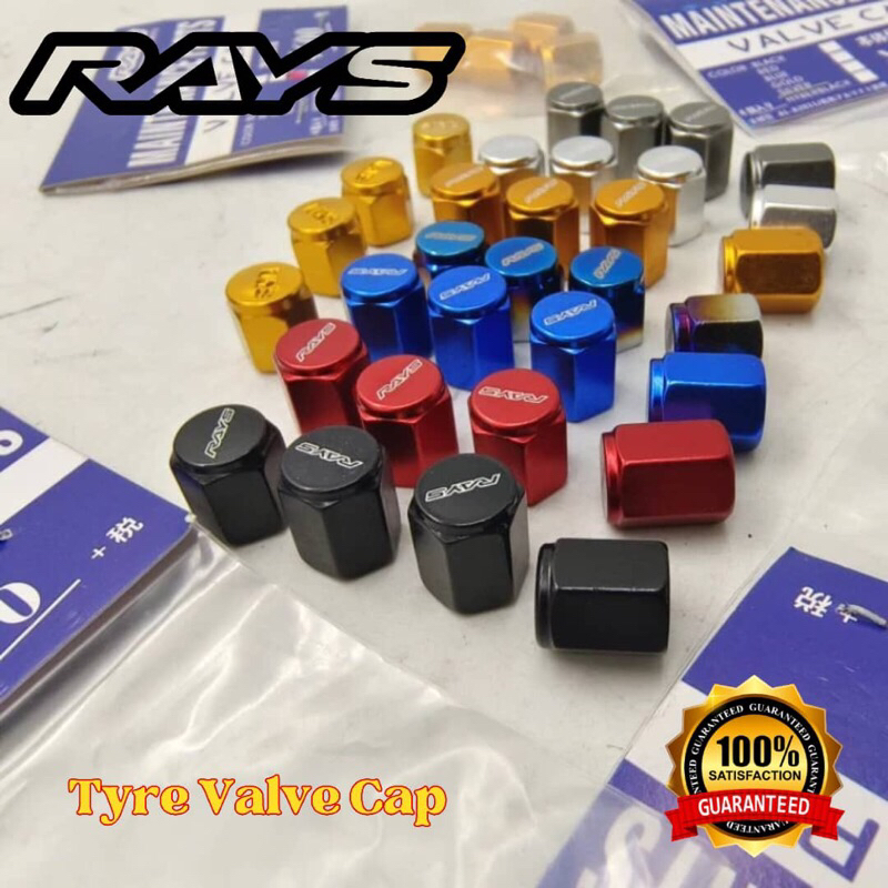 Rays aluminium air valve cap penutup valve tayar penutup tayar ...