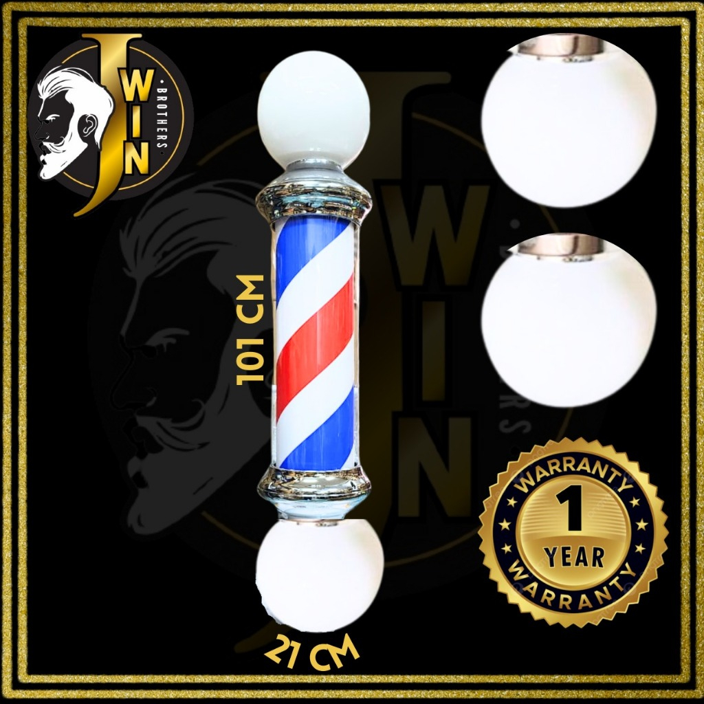 Barber Pole Light Hair Salon Open Sign Barber Shop Rotating LED Strips ...