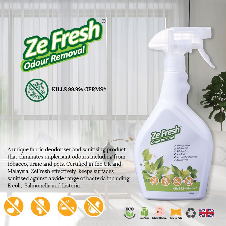 ZE FRESH ODOUR REMOVAL ANTIBACTERIAL SPRAY 500ML | Shopee Malaysia