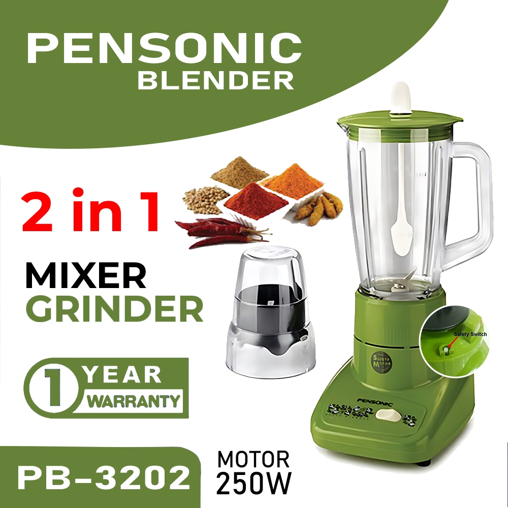 Pensonic Blender with Mill Attachment PB-3202 (250W) | Shopee Malaysia