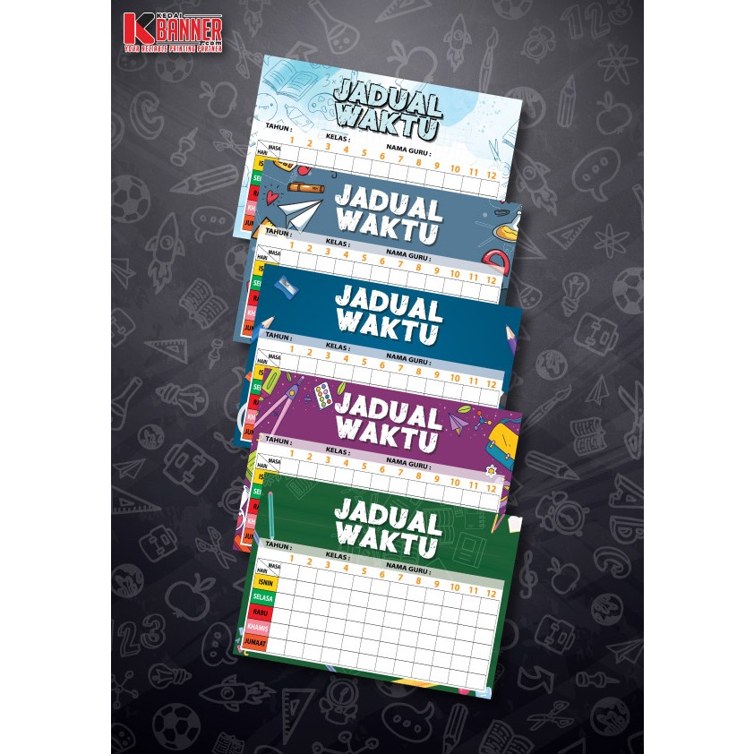 Jadual Kelas Waktu | Jadual Waktu Matapelajaran | Student Class ...