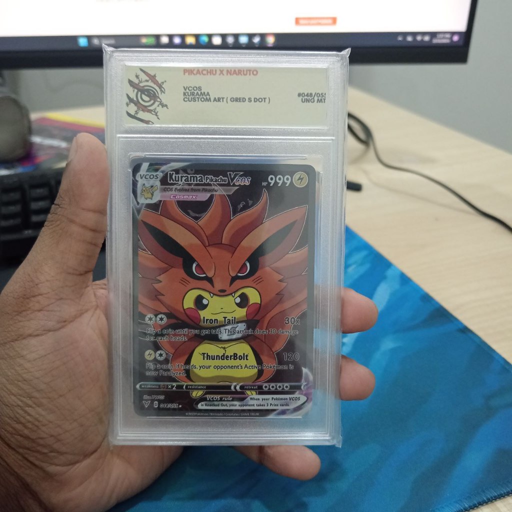 Pokemon X Naruto pikachu Vcos colab kurama slab set full set | Shopee ...