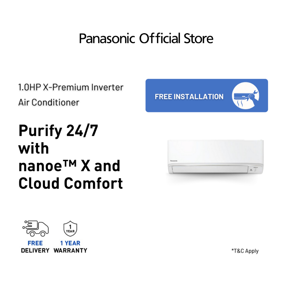PANASONIC X-PREMIUM INVERTER AIR CONDITIONER R32 XU SERIES (1.0HP-2.5HP ...