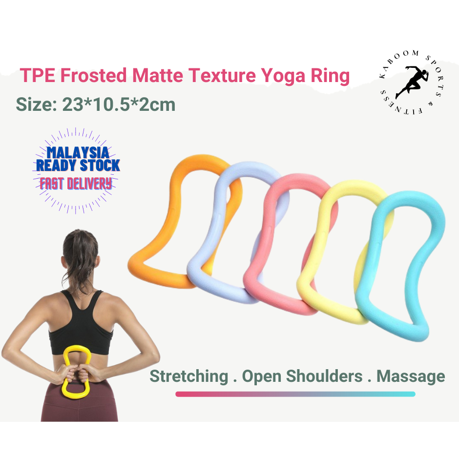 TPE Frosted Matte Texture Yoga Ring/Pilates Ring/Fitness Training Rings ...