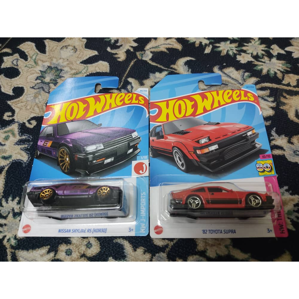 HOTWHEELS NISSAN SKYLINE R30 & 82 TOYOTA SUPRA | Shopee Malaysia