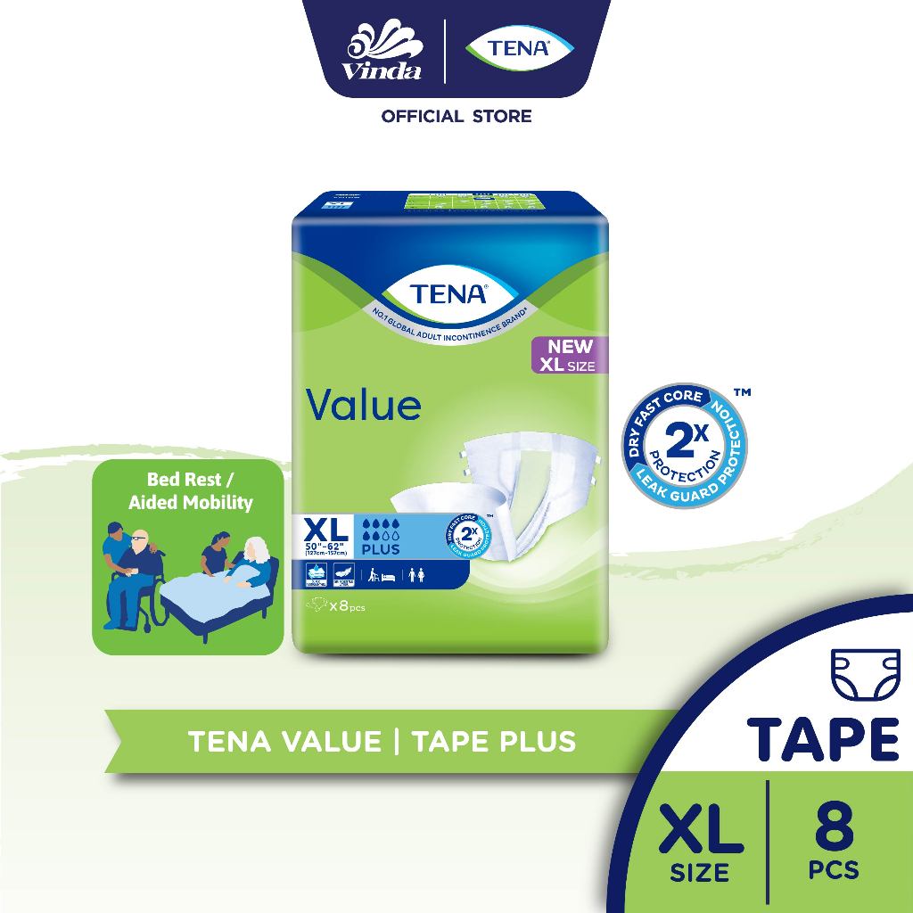 TENA Value Adult Diaper M10s/L8s/XL8s | Shopee Malaysia