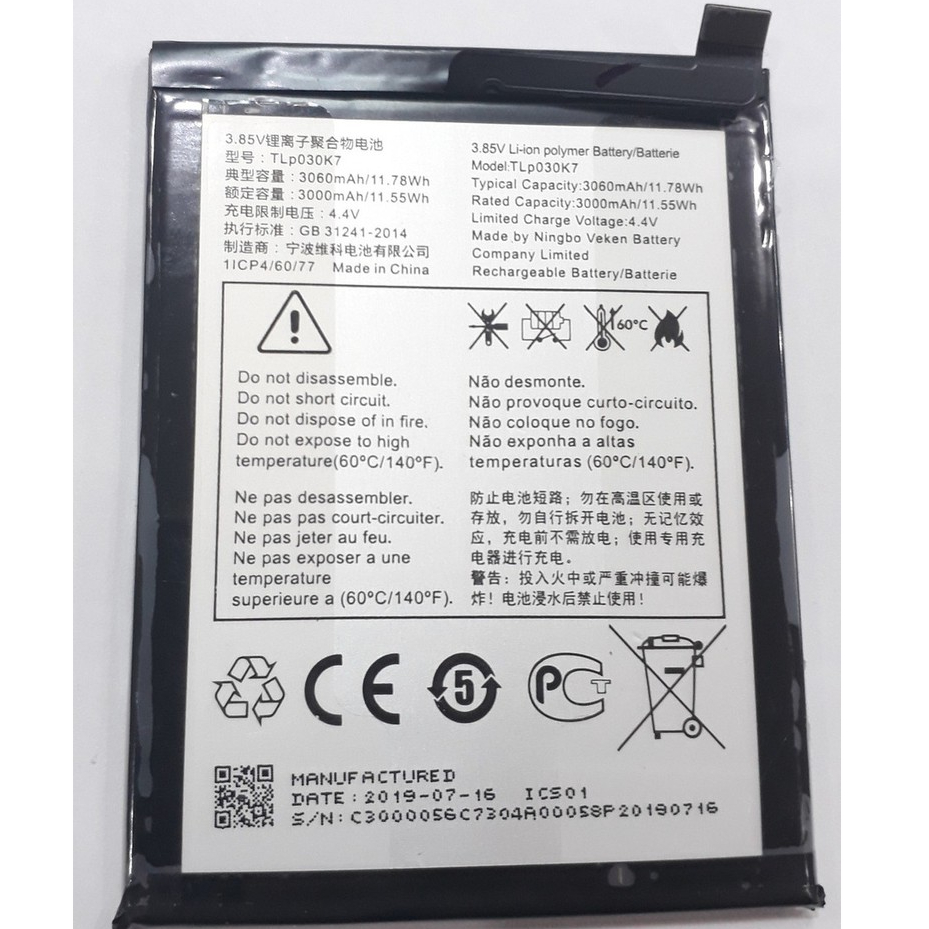 Alcatel 1S 2019 OT 5024D 5024i TLp030K7 Shine 5080 5080a A3 Ot5046 5046 ...
