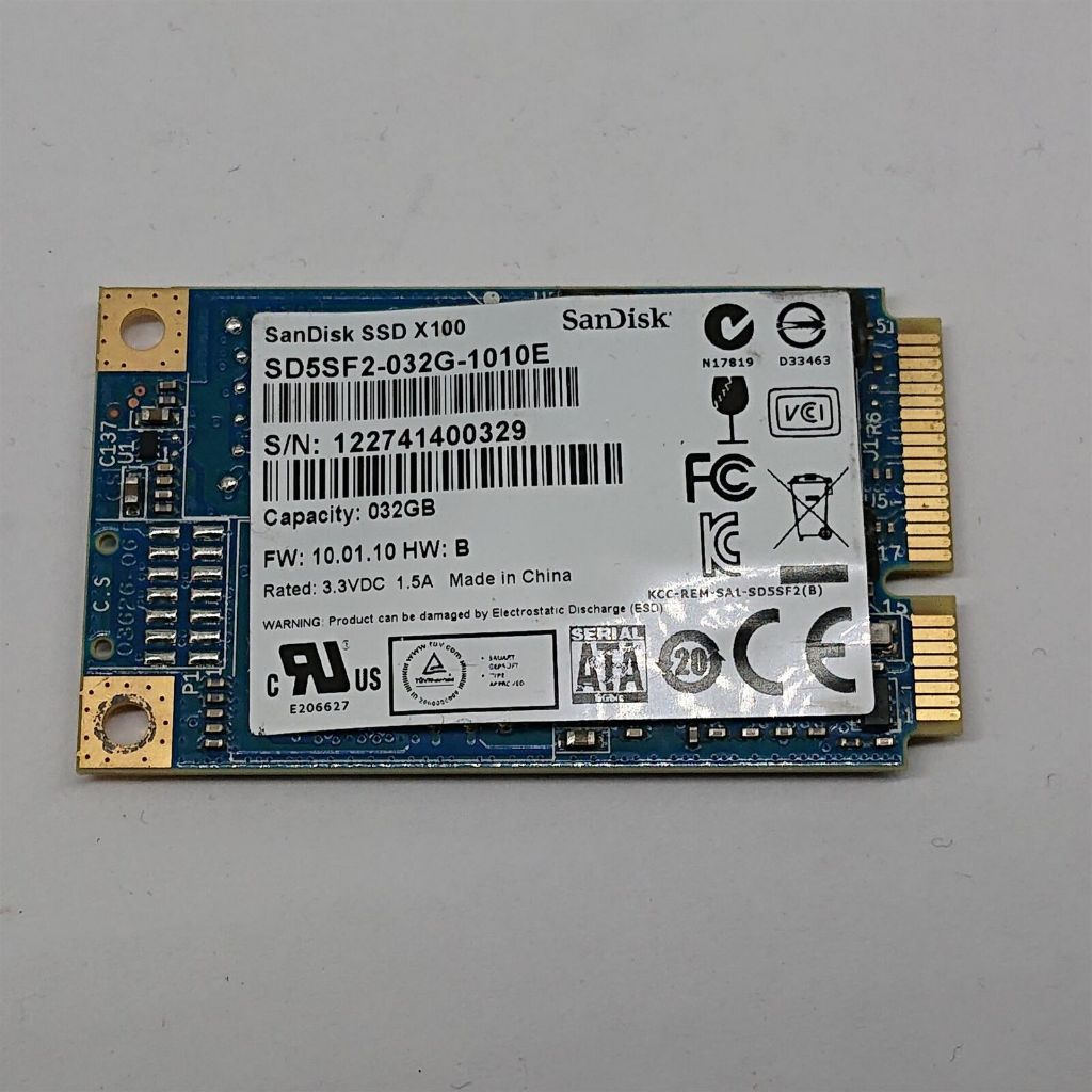 SanDisk X100 32GB MLC SATA 6Gbps mSATA Internal Solid State Drive SSD ...