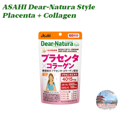 ASAHI Dear Natura Style Placenta + Collagen Supplement 60 Days【Direct ...