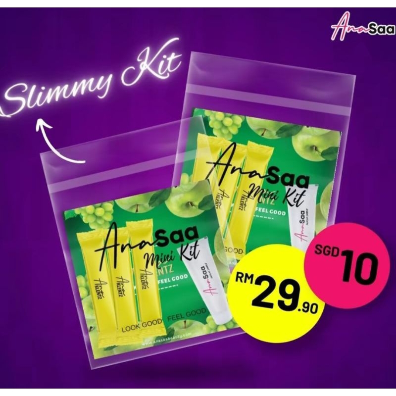 SLIMMY KIT TRIAL PACK (ANAKLENTZ 3 SACHETS + HOT LOTION) | Shopee Malaysia