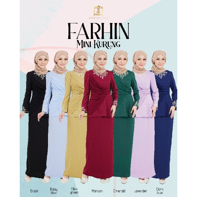 BAJU RAYA FARHIN MINI KURUNG BY GEROBOK GAGA | Shopee Malaysia