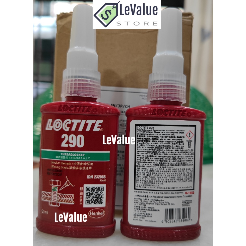 【New Ready Stock】LOCTITE 290 Wicking Grade Medium-High Strength Threadlocker 50ml with QR Code ...