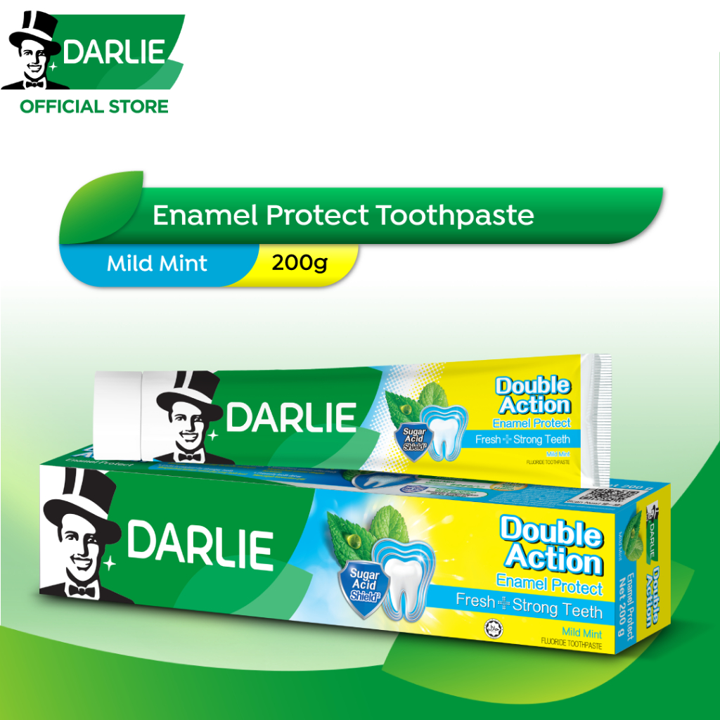 DARLIE Double Action Enamel Protect Mild Mint Toothpaste 200g | Shopee Malaysia