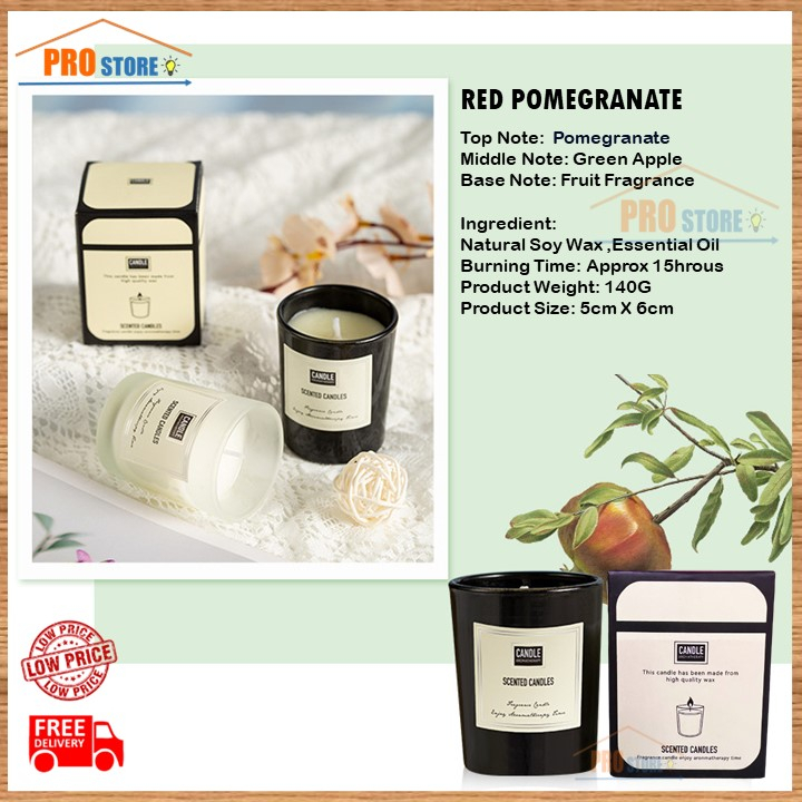 Minimalist Scented Candle Aromatherapy Lilin Wangi Doorgift Christmas ...
