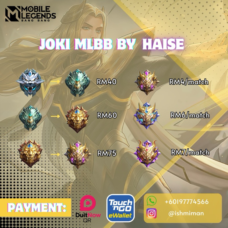 SERVIS JOKI MLBB BY HAISE | Shopee Malaysia