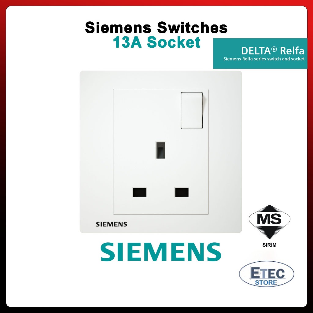 SIEMENS DELTA® Relfa Series Switches & Switch Socket & Socket Cover ...