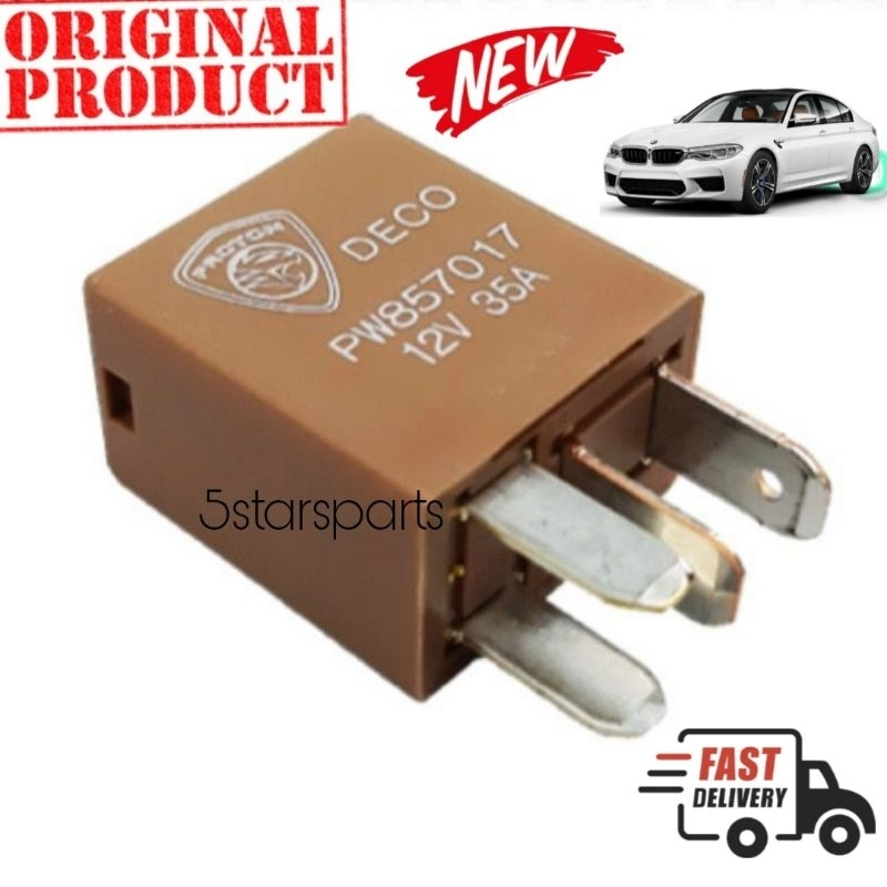 MICRO FAN RELAY (ORIGINAL) PROTON EXORA PREVE (4PIN/12V/35A) PW857017 ...