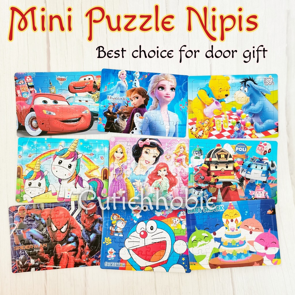 Kidsplay 30pcs Mini Thin Paper Puzzle Cartoon Children Birthday Door ...