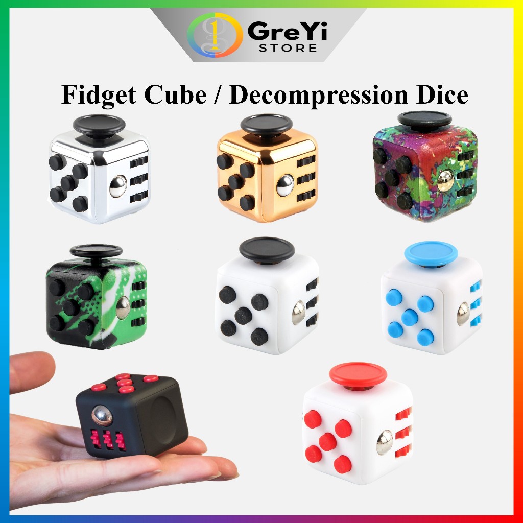 GreYi Fidget Cube / Decompression dice / Relax mainan Cube ,Stress ...